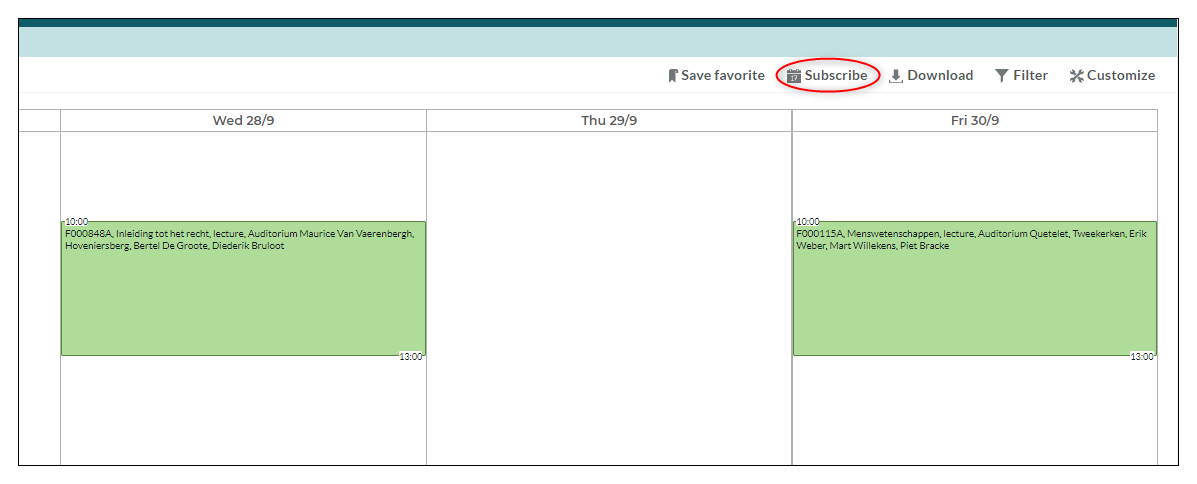 Class and exam schedules — Info for Ghent University students — Ghent ...